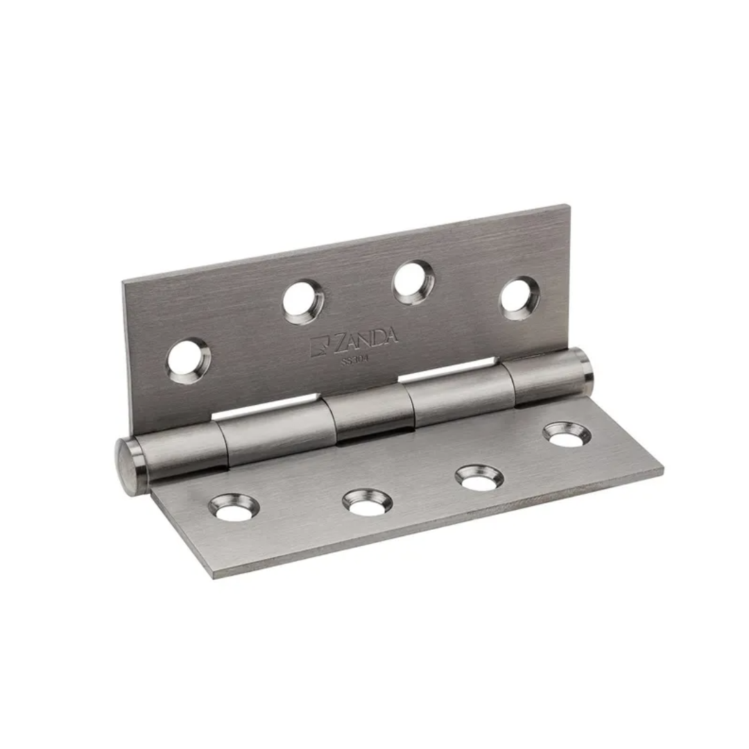 Zanda Stainless Steel Butt Hinge Fixed Pin - 100 x 75 x 2.5mm – Doorpac Australia