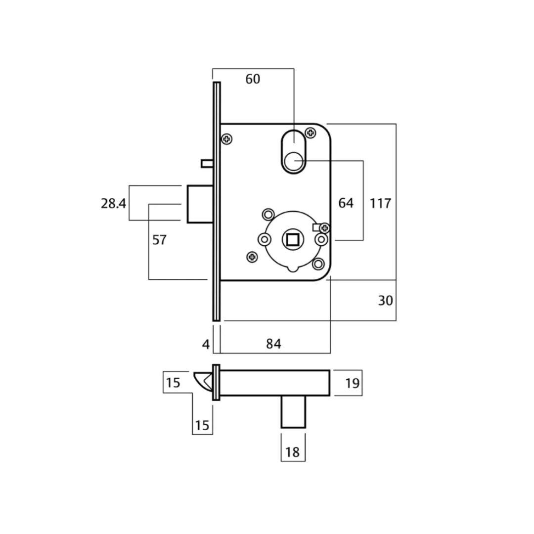 Lockwood Synergy 3572 Vestibule Mortice Lock - Satin Chrome – Doorpac ...