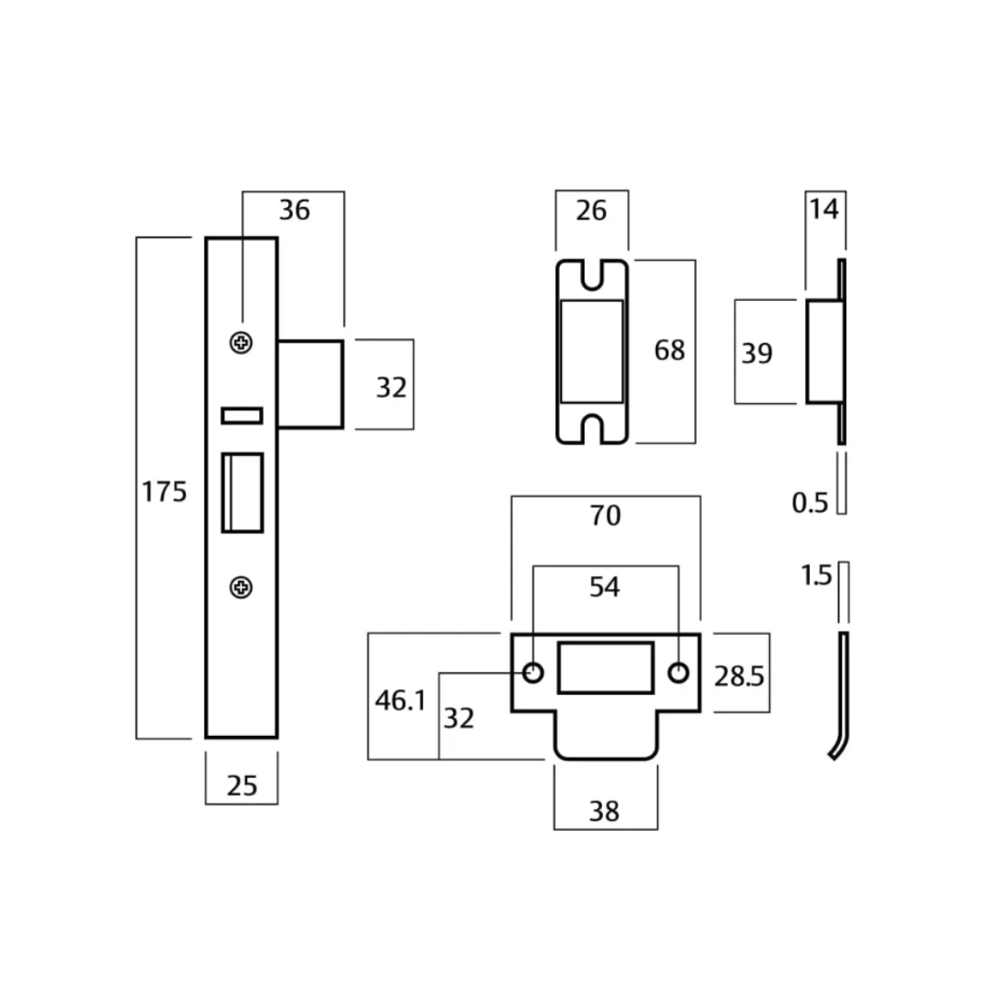 Lockwood Synergy 3572 Vestibule Mortice Lock - Satin Chrome – Doorpac ...