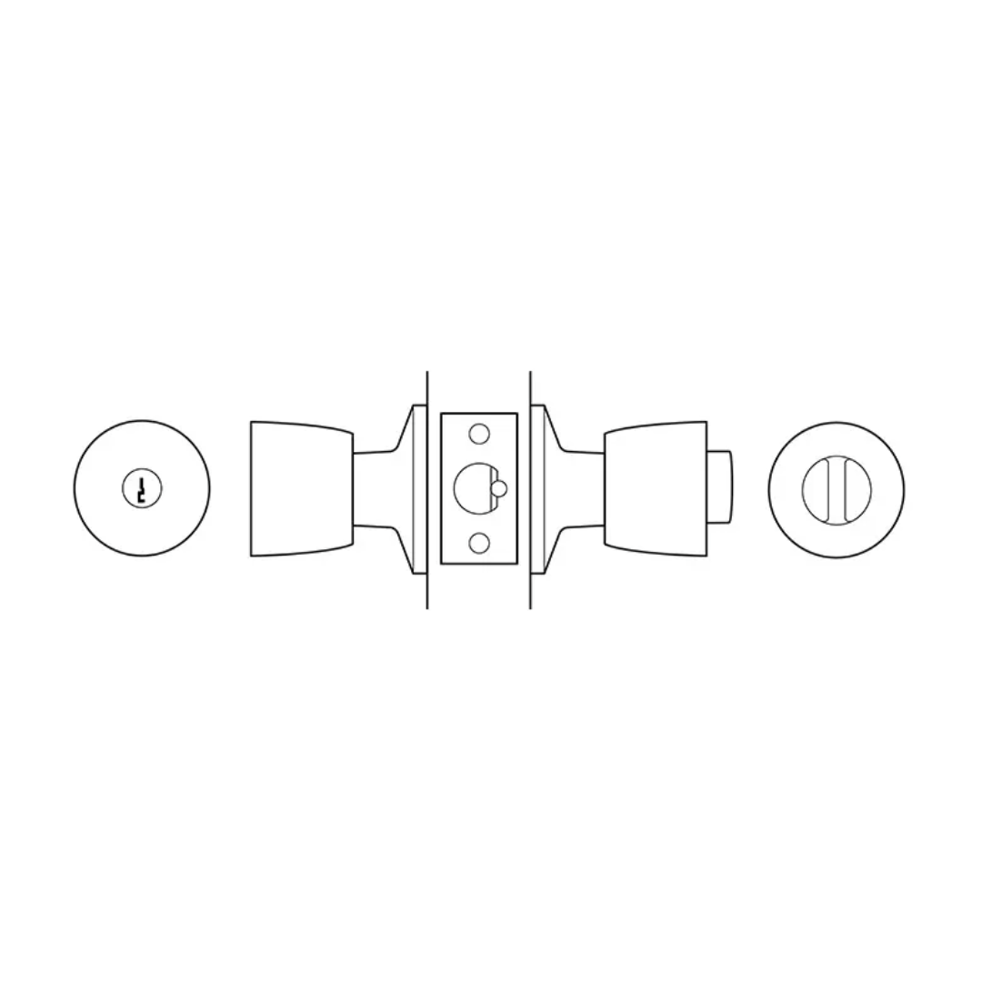Lockwood 530 Knob Entrance Lockset - Satin Chrome – Doorpac Australia