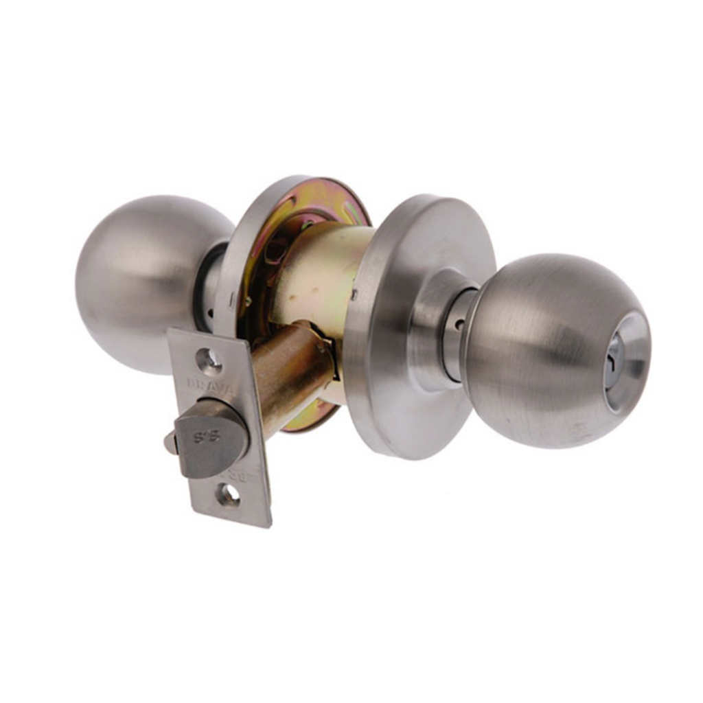 BRAVA Metro EA Series Storeroom Knob Set 70mm Backset Stainless Steel ...