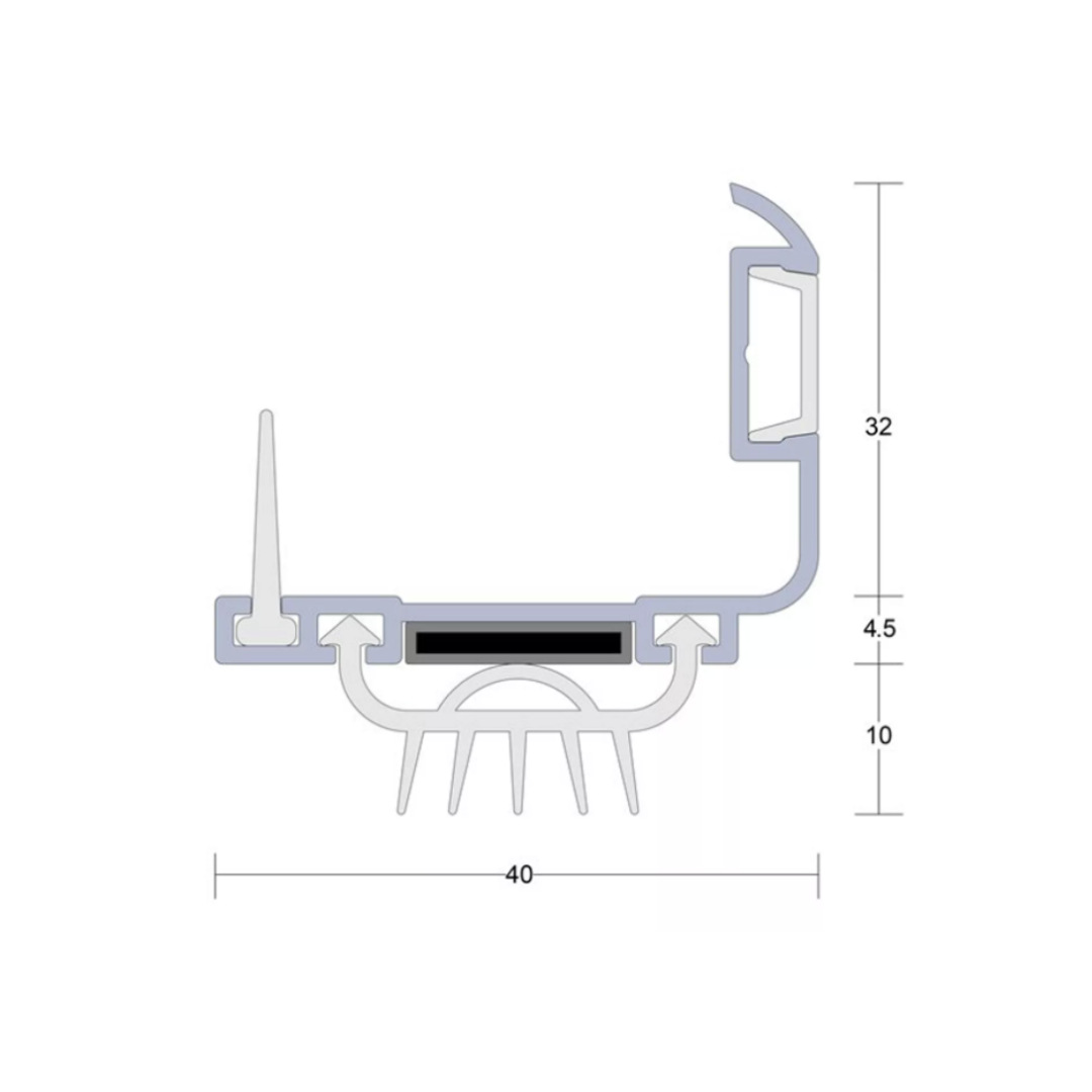 Lorient LDBU20 Retrofit Door Bottom Upgrade Seal – Doorpac Australia