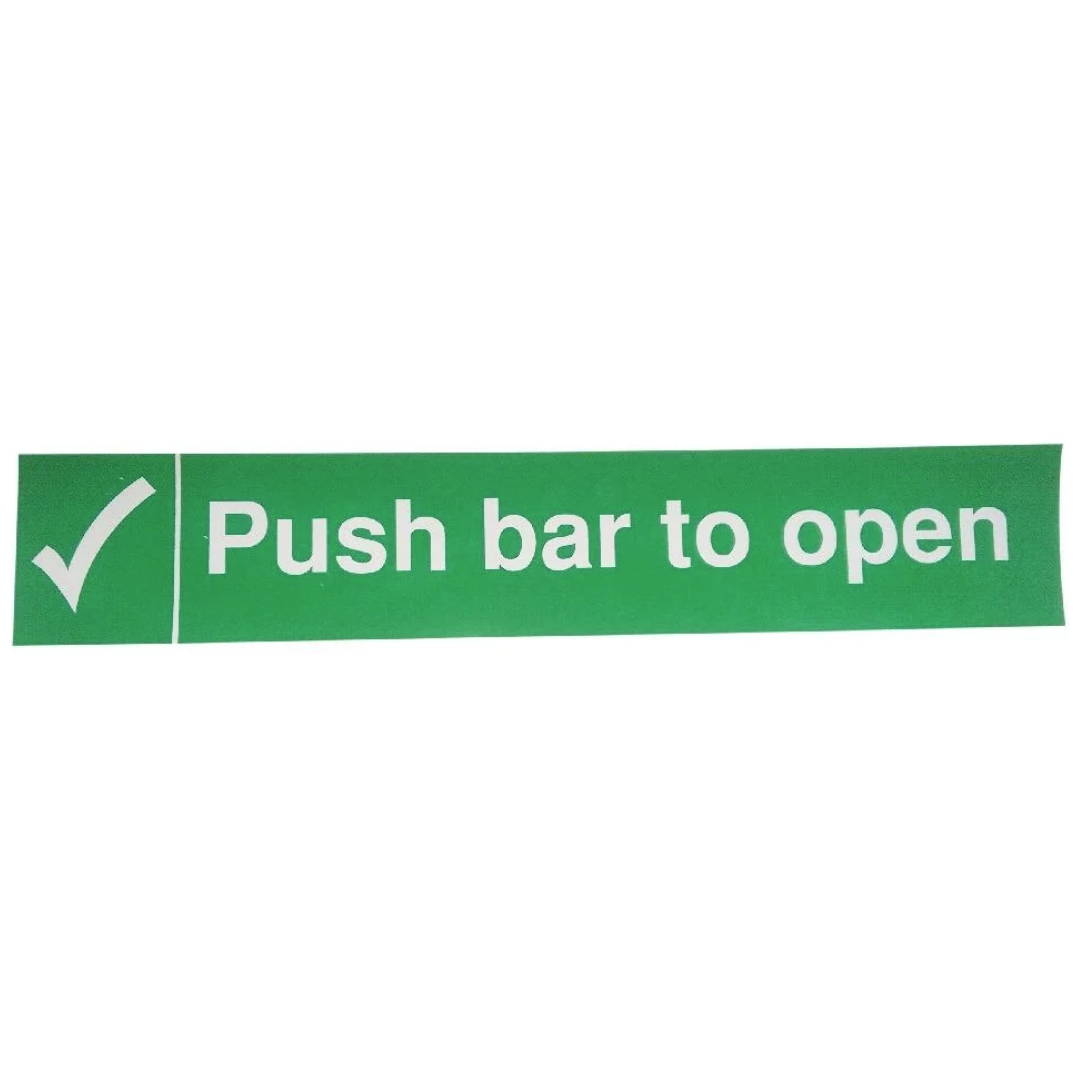 Briton B376 Spare Part: 'PUSH TO OPEN' Label – Doorpac Australia