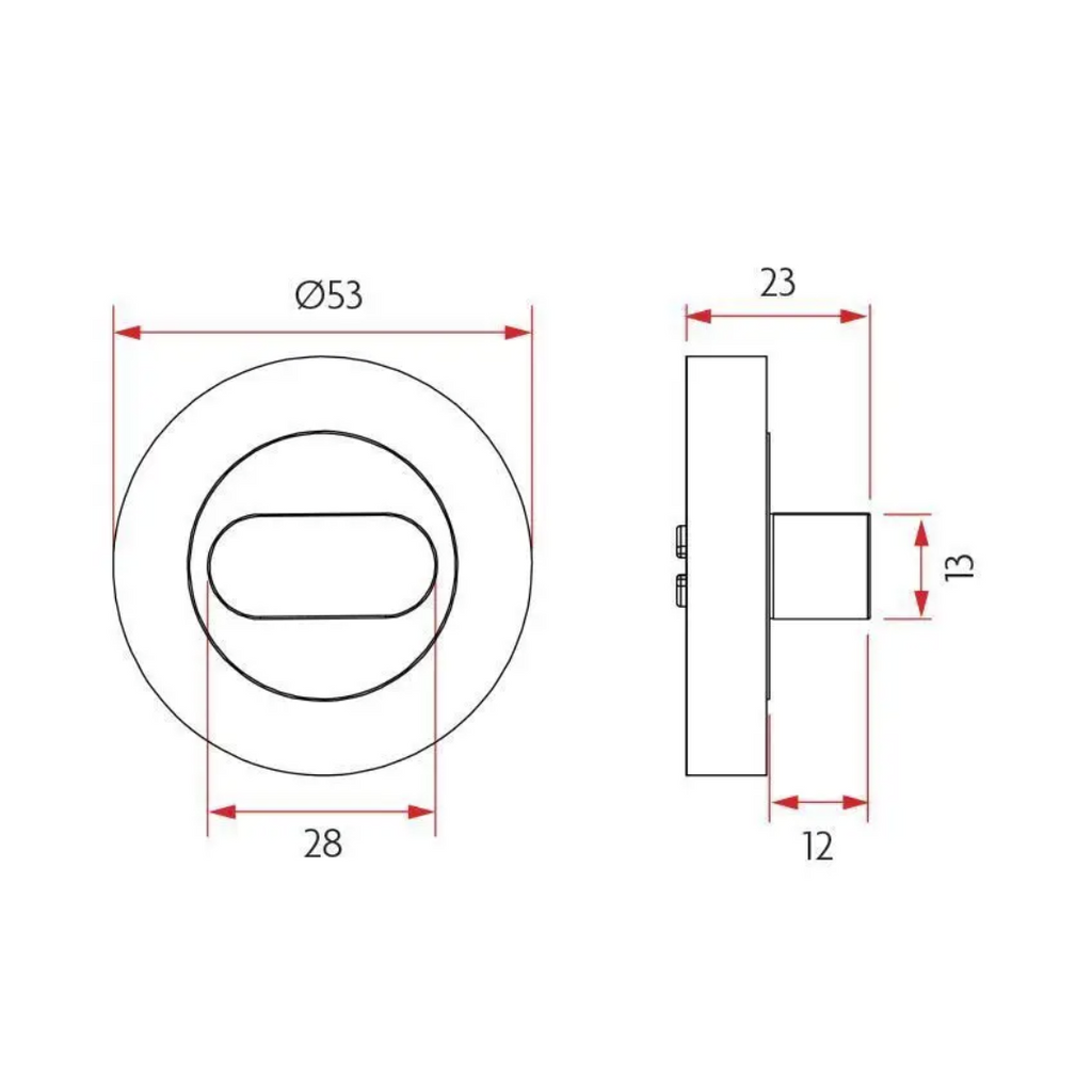 SABRE R53 Series Standard Turn Snib Round - Satin Stainless Steel ...